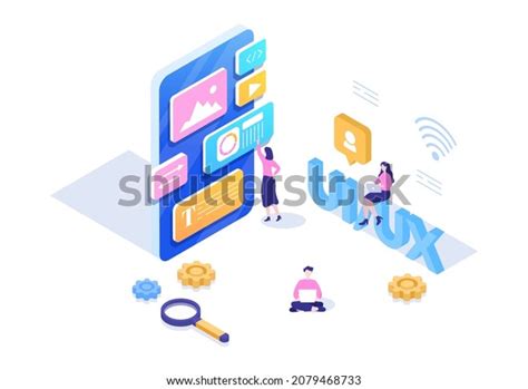 Ui Ux Programmer Flat Design Vector Stock Vector Royalty Free