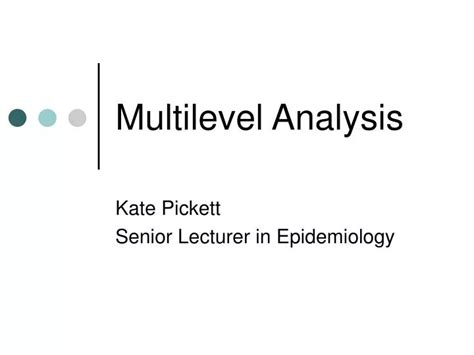 Ppt Multilevel Analysis Powerpoint Presentation Free Download Id