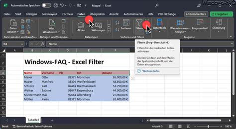 Excel Filter Richtig Anwenden Windows Faq