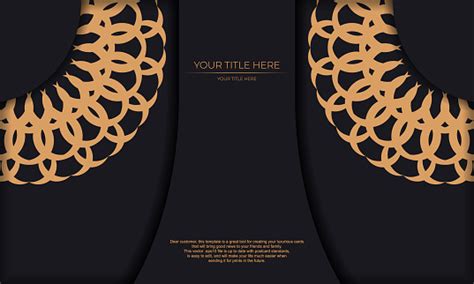 고급스러운 패턴으로 인쇄 가능한 초대 카드를 디자인하기 위한 템플릿입니다 그리스 고급 장식과 텍스트 아래에 배치 블랙 템플릿