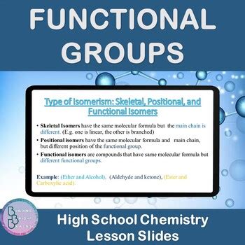 Functional Groups PowerPoint Lesson Slides High Babe Chemistry