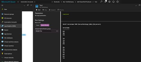 Azure Automation Runbook To Interact With On Prem Sql Via Hybrid