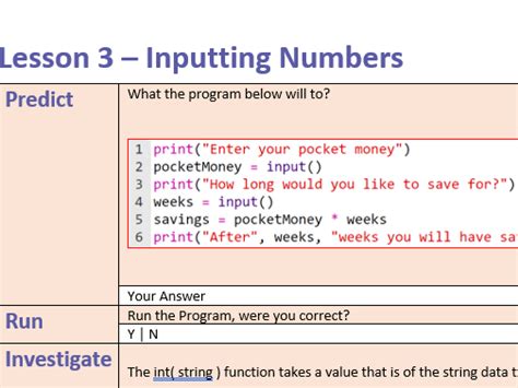 ks3 python primm worksheets teaching resources