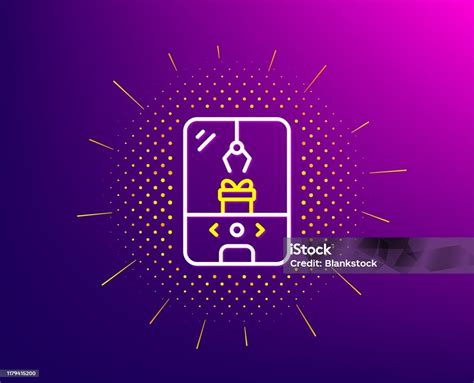 크레인 발톱 기계 라인 아이콘입니다 놀이 공원 표지판입니다 벡터 갈고리 발톱에 대한 스톡 벡터 아트 및 기타 이미지 갈고리 발톱 고급 노랑 Istock