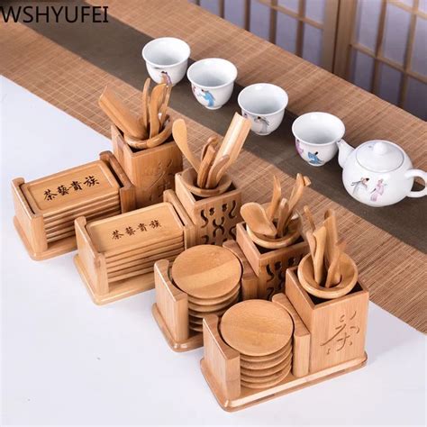 Chinese Style Tea Ceremony Six Gentleman Tea Set Tea Table Solid Wood