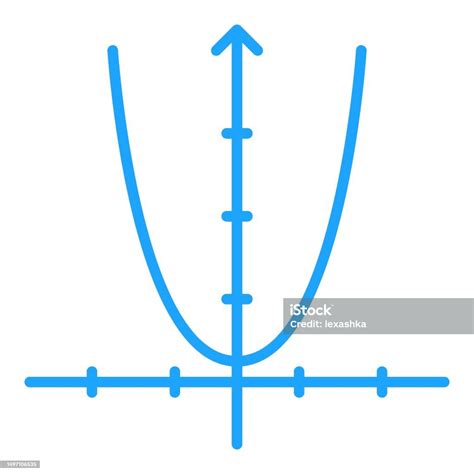 Math Function Graph Vector Concept Blue Minimal Icon Or Sign Stock Illustration Download Image