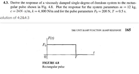 43 Derive The Response Of A Viscously Damped