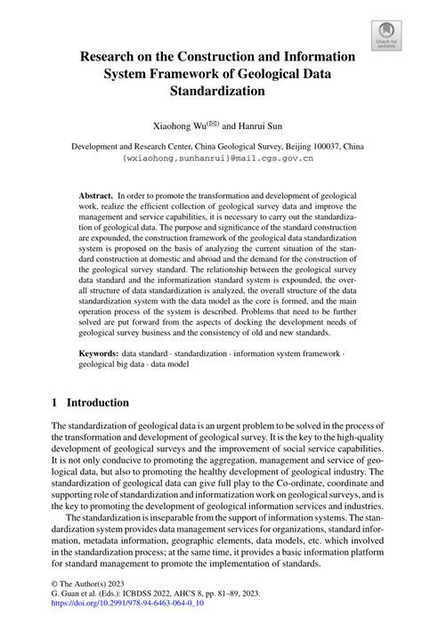 pdf research on the construction and information system framework of