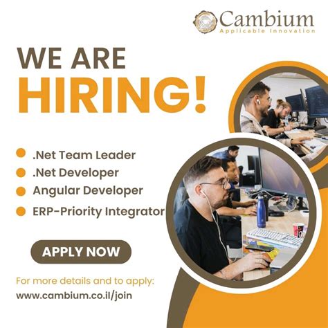 Cambium Applicable Innovation On Linkedin Hiring Tlvjobs Dotnet Dotnetleader Leaders