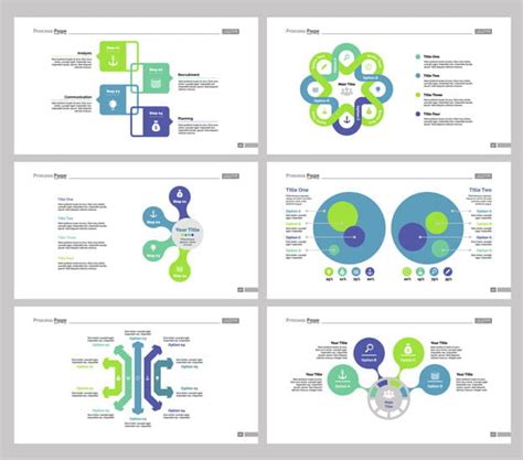 여섯 팀워크 슬라이드 템플릿 세트 Eps Uidownload