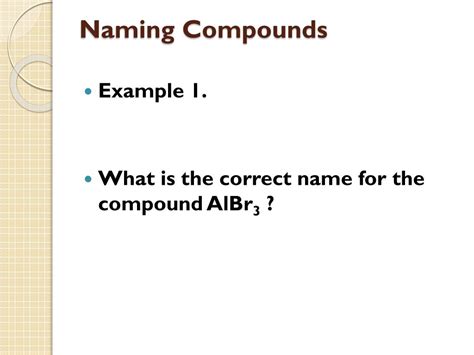 PPT Naming Compounds PowerPoint Presentation Free Download ID