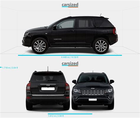Jeep Compass 2011 2016 Dimensions Side View