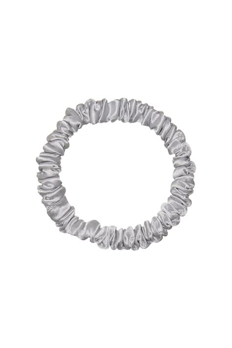 Set 4 Elastice Mici Din Matase Mulberry Silver Gray Emagro