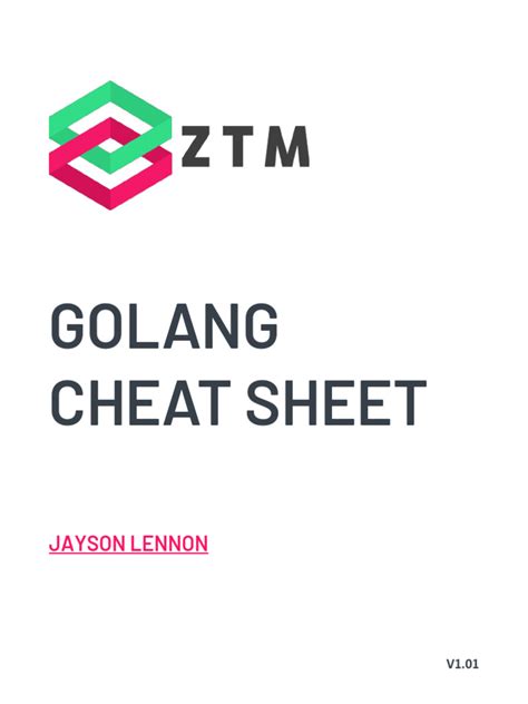 Golang Cheatsheet Zero To Mastery V101 Pdf Integer Computer Science Parameter Computer