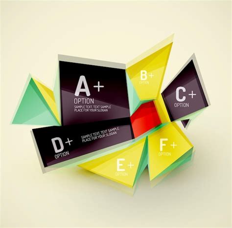 Premium Vector Geometric Shapes With Sample Text Abstract Template
