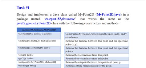 Solved Task 1 Design And Implement A Java Class Called