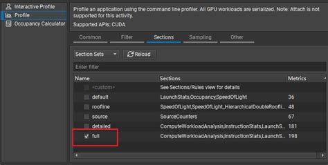 Cuda Nsight Compute性能分析