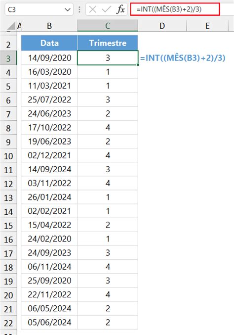 Como Exibir O Datas Como Trimestre No Excel