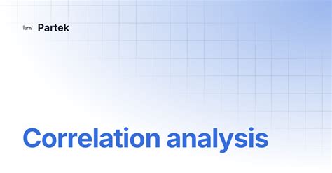Correlation Analysis Partek