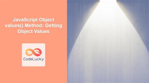 Javascript Object Keys Method Getting Object Keys Codelucky