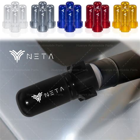 4pcs เลเซอร์แกะสลักยางรถวาล์ว Stem Caps อลูมิเนียมยางรถสําหรับ Neta V Nezha U Nezha No1 Neta V