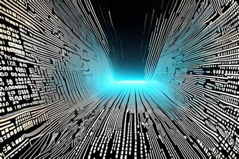 An Abstract Digital Background With Binary Code And Ai Algorithms