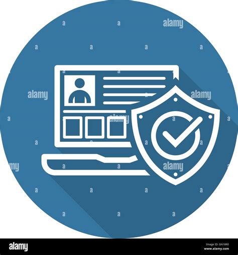 Personal Security Icon Flat Design Stock Vector Image And Art Alamy