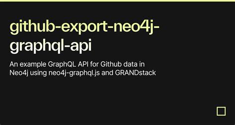 Github Export Neo4j Graphql Api Codesandbox