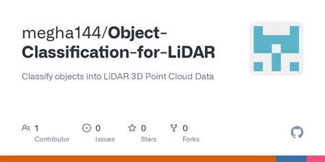 Github Megha144 Object Classification For Lidar Classify Objects Into Lidar 3d Point Cloud Data
