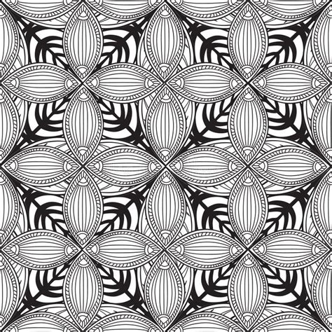 Abstract Floral Seamless Pattern Tiled Geometric Background Stock