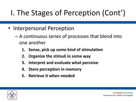 Which Of The Following Is Not A Stage Of Perception