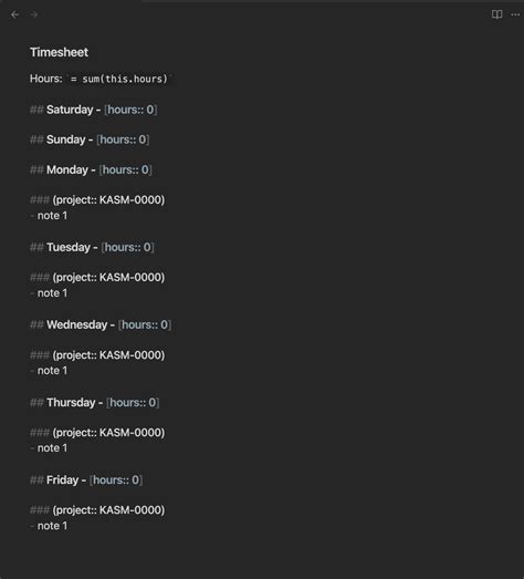 Using Obsidian Dataview For Time Tracking R Obsidianmd