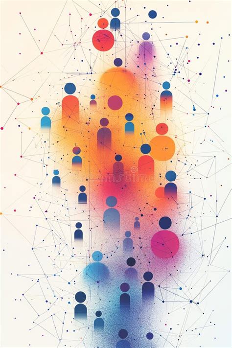 Vibrant Abstract Illustration Representing Digital Connections And Community Stock Illustration
