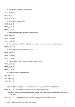 IEC 60870 5 101 Protocol Server Simulator User Manual PDF