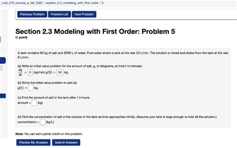 solved section 2 3 modeling with first order problem 5 1