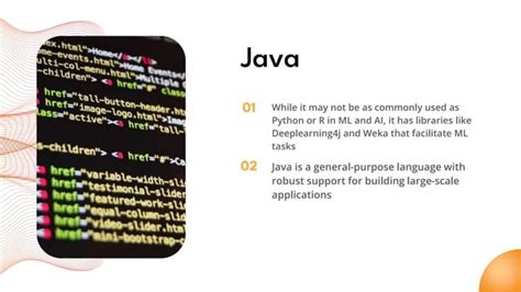 Different Programming Language Used In Ml And Ai Ppt