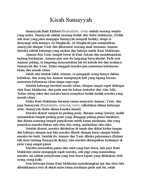 Kisah Sumayyah Revisi 2 Pdf