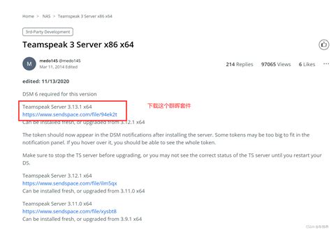 群辉synology nas安装ts3语音服务器teamspeak3 server教程，附带nas安装套件 teamspeak server 群晖 csdn博客