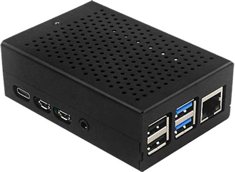 Алюминиевый корпус с вентилятором для Raspberry Pi 4 черный купить в Киеве и Украине