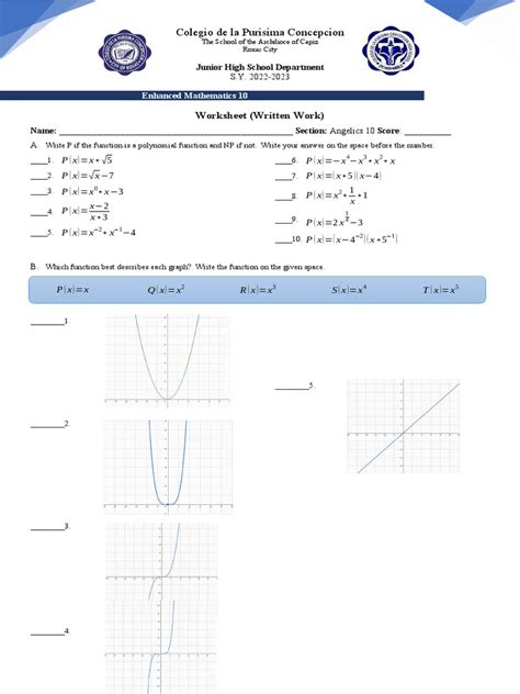 worksheet polynomial functions pdf mathematical analysis