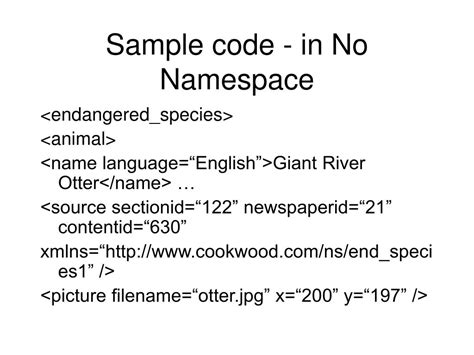 Ppt Using Namespaces In Xml Powerpoint Presentation Free Download Id1825778