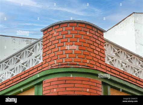 View Of The Well Preserved Chamfered Corner Of A House Puertollano Stock Photo Alamy