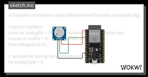 Ootentiometer Analog State Wokwi ESP32 STM32 Arduino Simulator