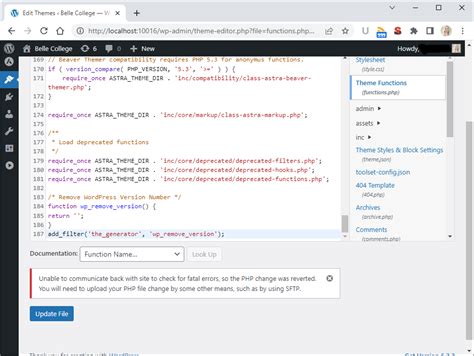 Unable To Communicate Back With Site To Check For Fatal Errors So The