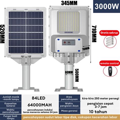 Garansi Tahun Lampu Jalan Tenaga Surya W Lampu Tenaga Surya Lampu Solar Cell Lampu