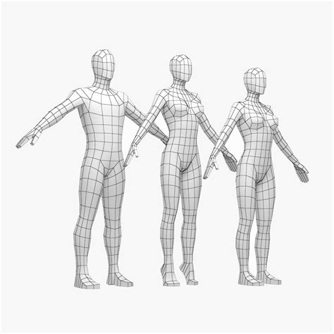 Blender Female Human Blueprint