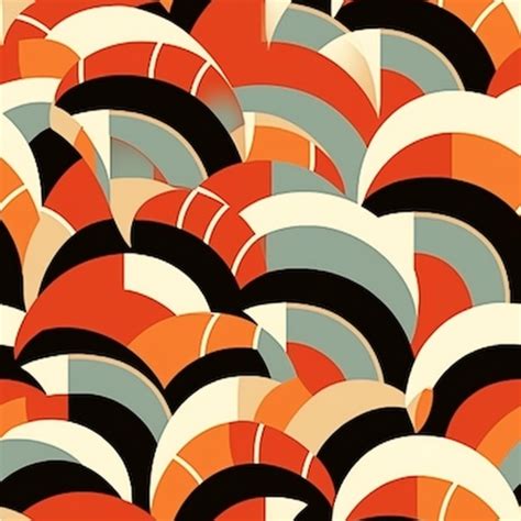 Premium Ai Image A Close Up Of A Pattern Of Orange And Black Circles Generative Ai