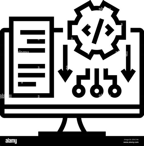 software system line icon vector illustration stock vector image and art