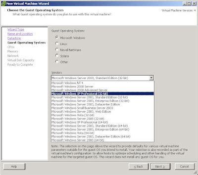 AL VMWare ESX Server Guest Operating System And Vmx Files