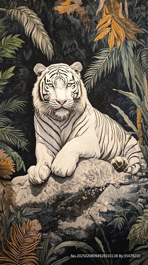 Ai创作图原创手绘小虎 虎文创插画 丛林壁画 白虎装饰画 马虎面意境画 虎元素插画 手绘阿虎 热带雨林壁画 虎年系列组合插画 原创手绘卡通虎 高端虎年插画 寅虎白虎虎妞系列 虎壁画 壁纸虎纹